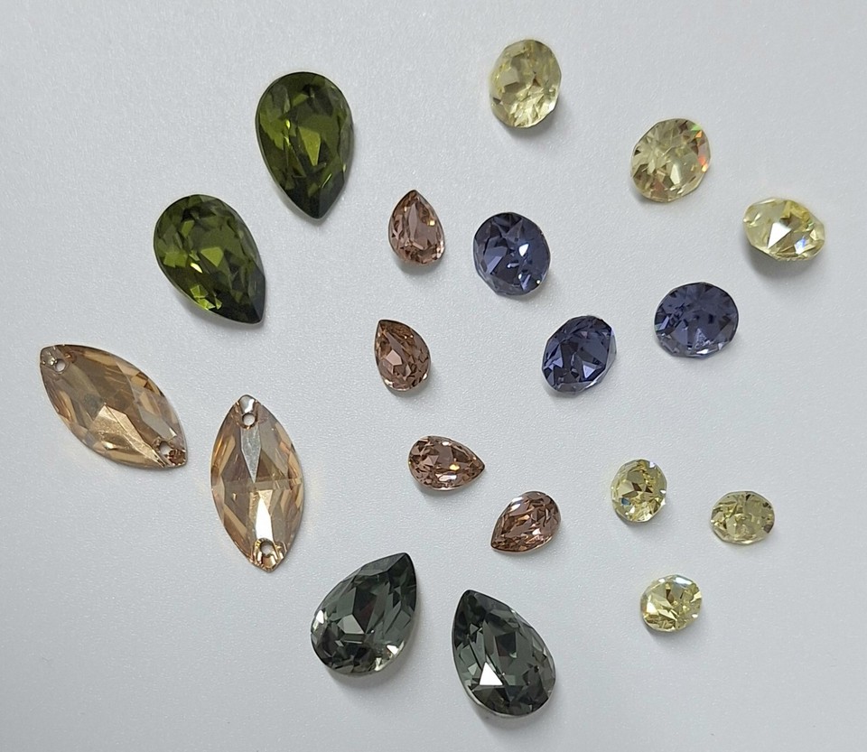 Faceted Crystal Gems Bundle - Assortment of shapes and sizes - 70 ...