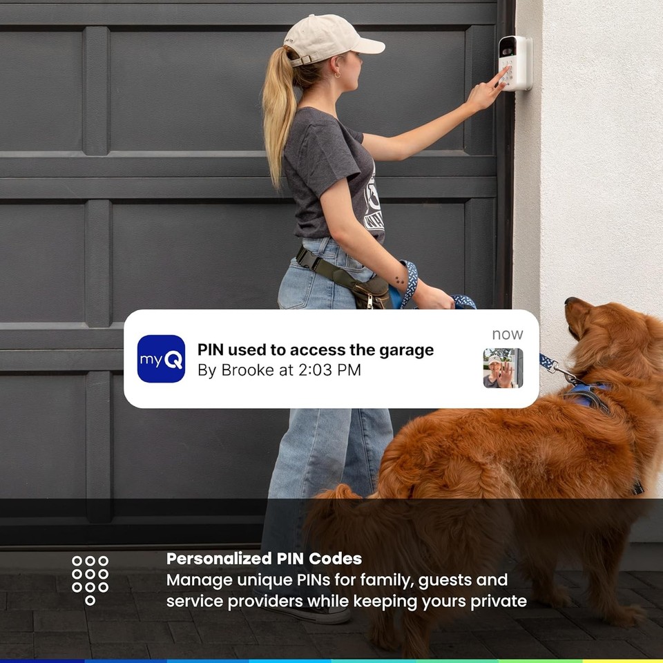 Chamberlain myQ Smart Garage Door Video Keypad with Wide-Angle Camera ...