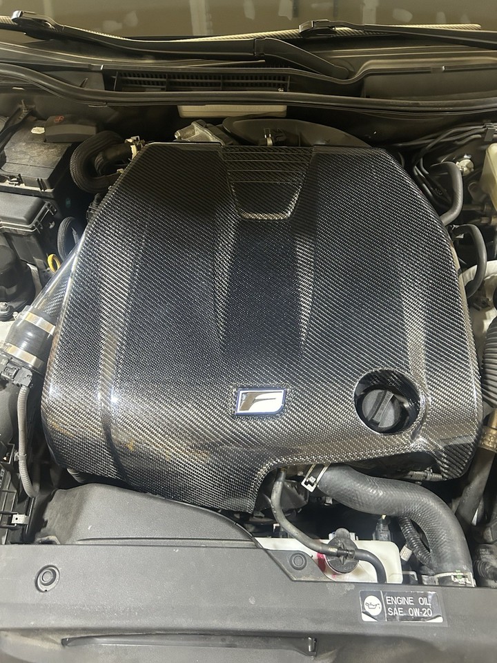 Real Carbon Fiber 3.5L Engine Cover fits 2014-17 Lexus IS350 RC350 ...