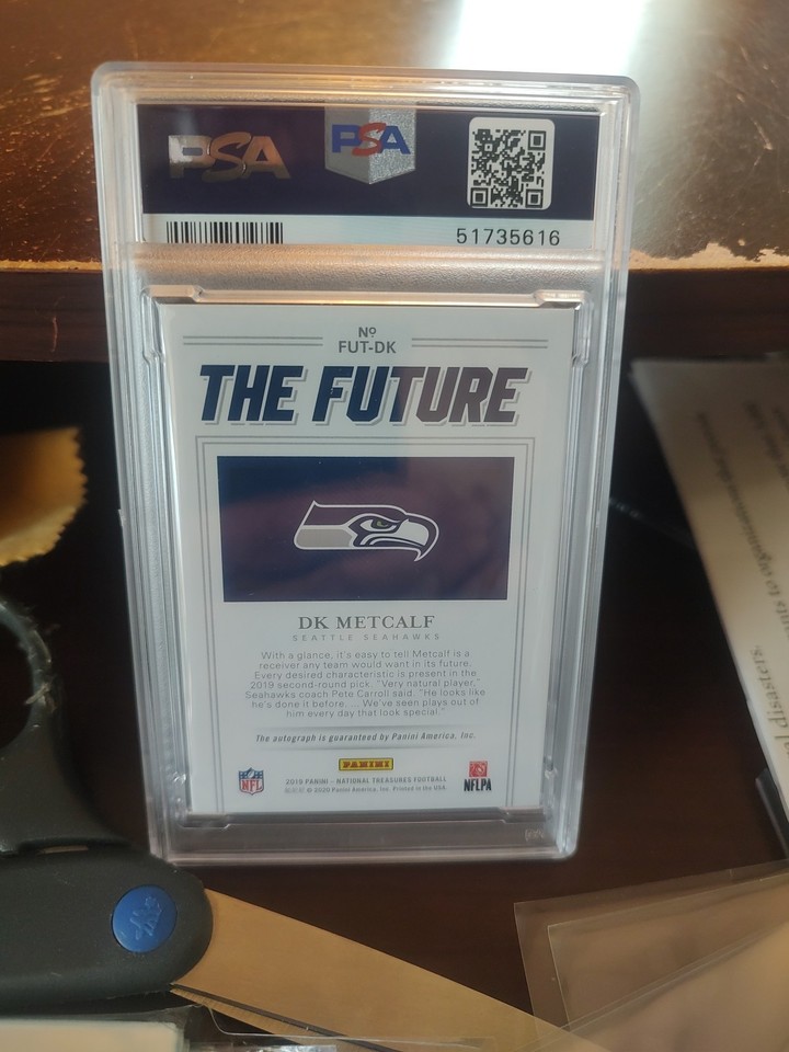 2019 Panini National Treasure #FUTDK DK Metcalf The Future Autograph # ...