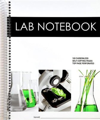 Lab Notebook 100 Carbonless Pages Spiral Bound (Top Page Perforated ...