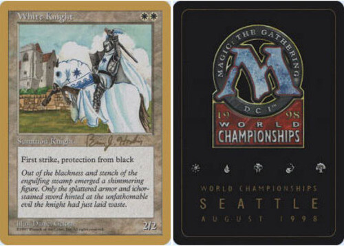 4x White Knight - Brian Hacker - 1998 ~ Near Mint World Championship F ...