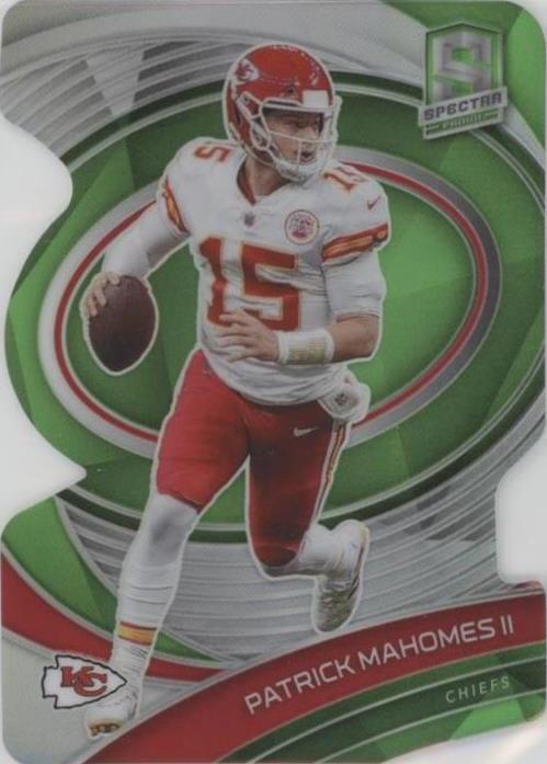 2021 Panini Spectra - Patrick Mahomes II #47 Neon Green Prizm Die-Cut ...