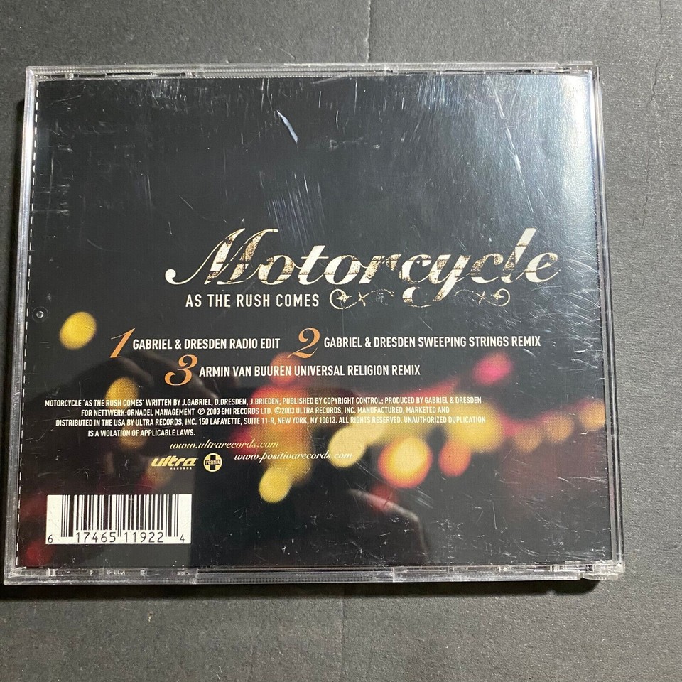 As the Rush Comes [Single] by Motorcycle (CD, Jan-2004, Ultra Records ...