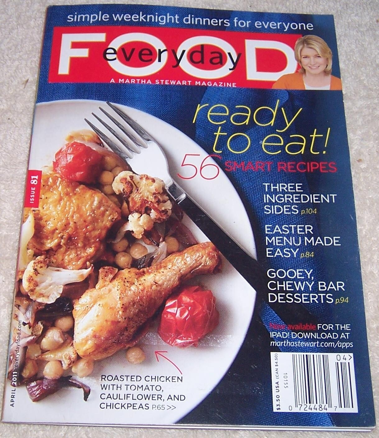 Everyday Food Magazine April 2011 Issue 81 Martha Stewart | eBay