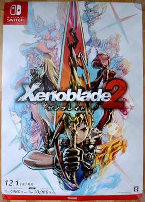 Xenoblade 2 RARE Nintendo Switch 51.5cm x 73cm Japanese Promotional ...