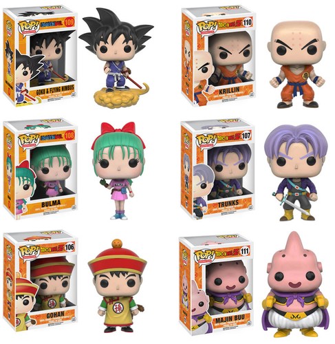 Funko POP! Animation ~ Dragonball Z Wave 2 Figure Set~ Goku, Buu, Bulma ...