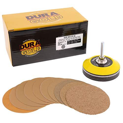Hand Sander Dura-Gold Sandpaper Variety Pack - 50 Sheets (40-1000 Grit ...