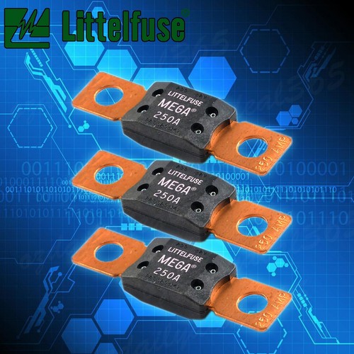 3pcs GENUINE LITTELFUSE MEGA FUSE 250A AMP FUSES DUAL BATTERY BATTERIES ...