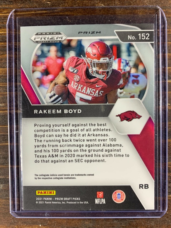 Rakeem Boyd Football Rookie Card #152 Panini Prizm Lions Red Cracked ...