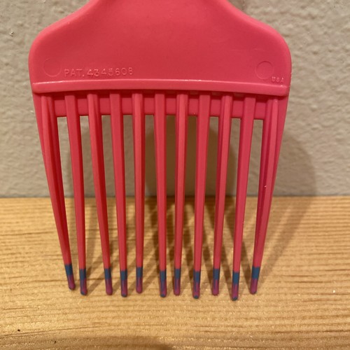 Vintage 1980s USA Patent 4345608 Large Color Dip Hair Pick Lift Comb ...