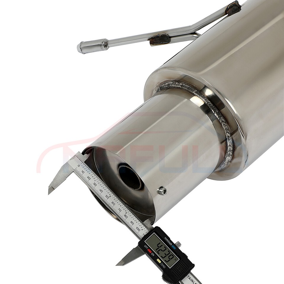 FOR 02-07 WRX/STI GD/GG 4" ROLLED TIP RACING CAT/TURBO BACK+DOWN+UP ...