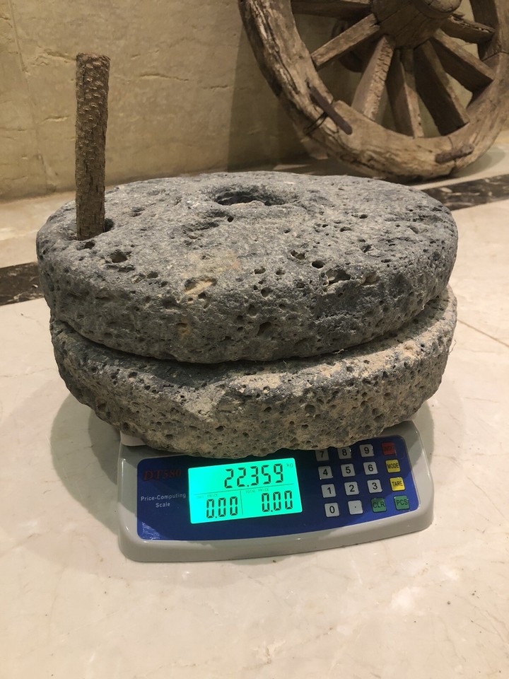 ancient millstone Wheat grinding and seeds grainmill quern stone tribes ...