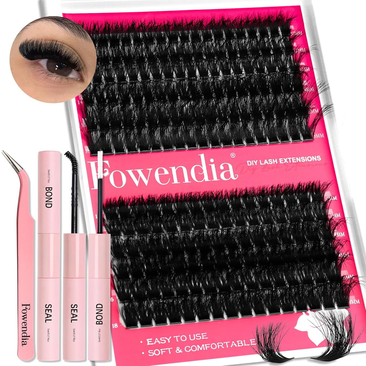 Lash Clusters Kit Fluffy 80D 100D Individual Lashes D Curl Cluster ...