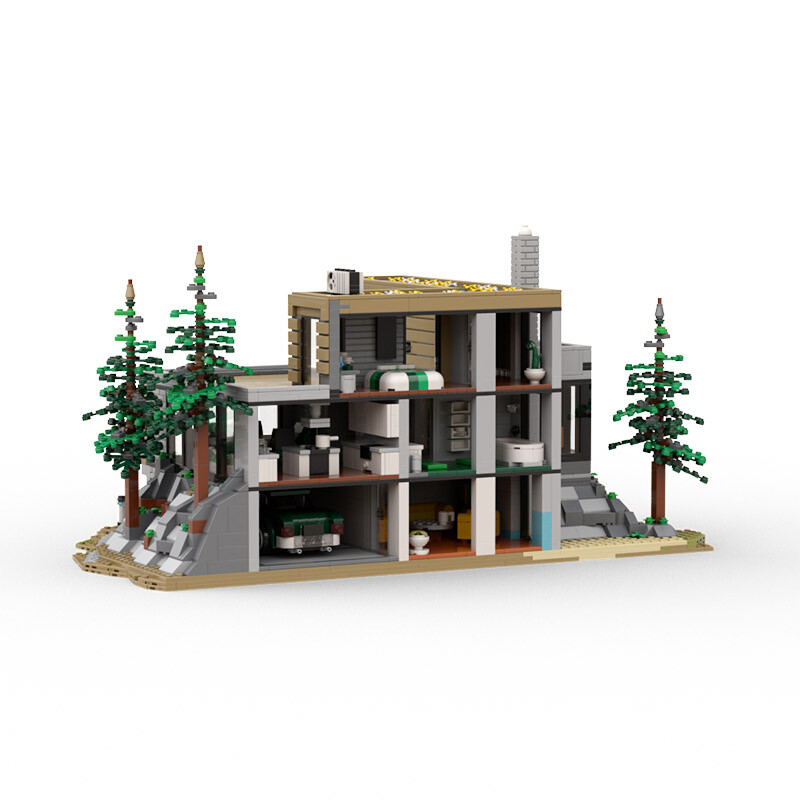 Modern House Forest Villa Building Blocks Set Architecture with ...