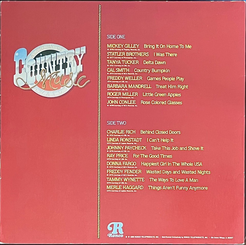 Various – (Ronco Presents) 15th Anniversary Country Music Awards (P ...