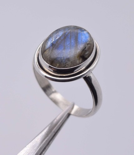 925 Solid Sterling Silver Labradorite Ring -5 us P403 | eBay