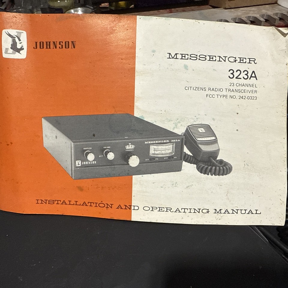 Johnson Messenger 323A CB Radio With Microphone, Antenna, Owner’s ...