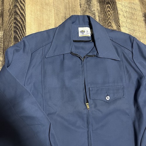 Vintage Riverside Flexbac Blue Work Jacket 36 Medium | eBay