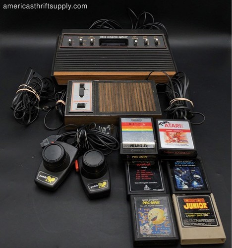 Atari 2600 Console And Accessories Lot - Donkey Kong Junior, Pac-Man & More | eBay