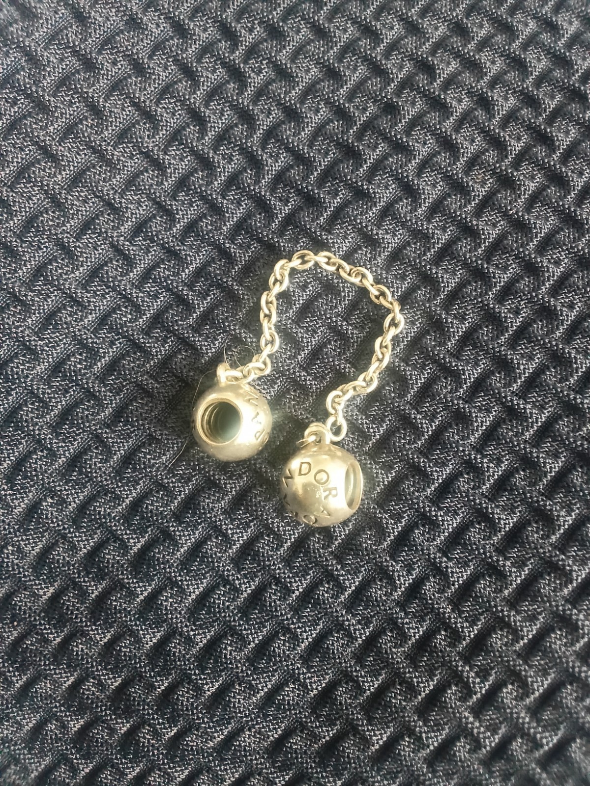 Genuine Pandora Charm (Silver) Safety Chain - Gem