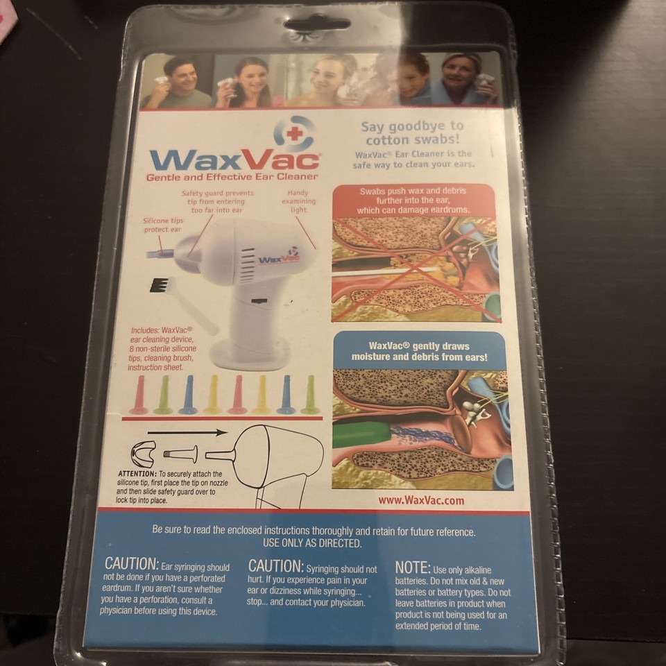 Wax Vac Portable Ear Wax Cleaner Vacuum Remover NEW! SEALED! As Seen On ...