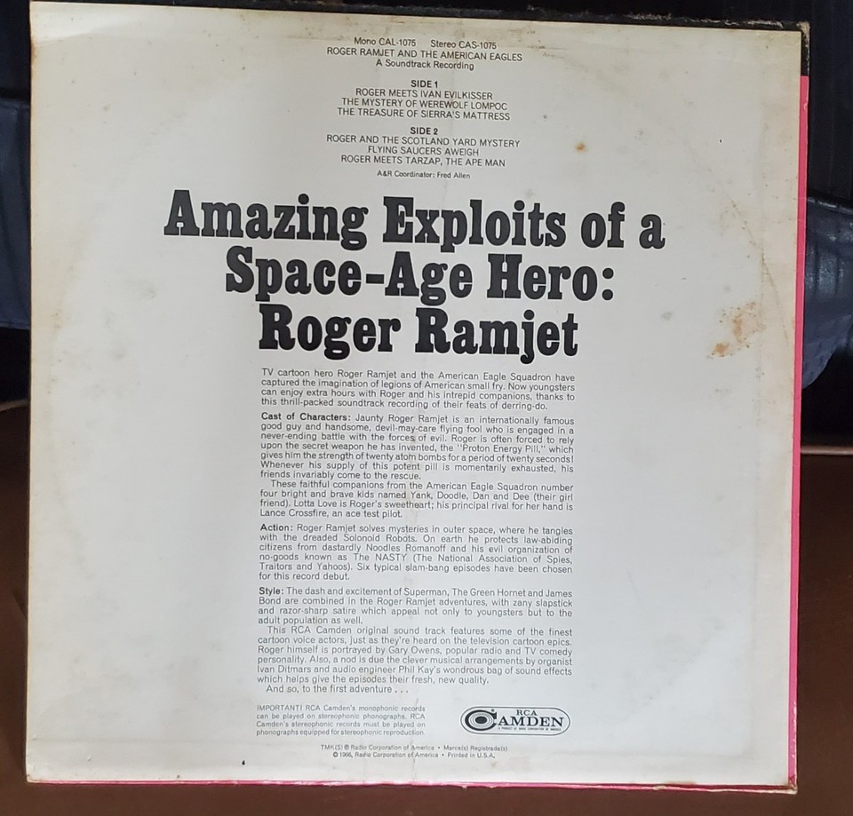 VINTAGE Roger Ramjet & The American Eagles 1966 Album LP All Original ...
