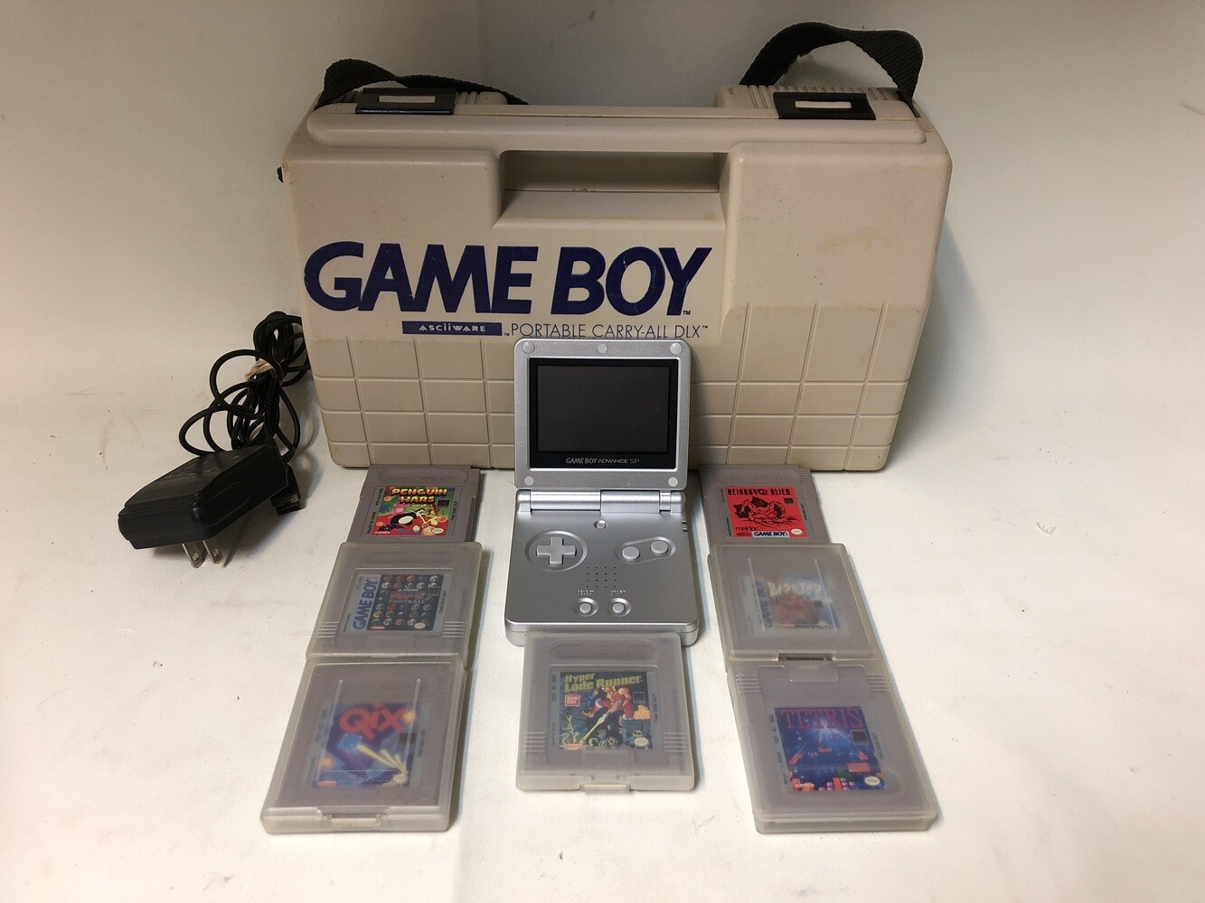 Nintendo Game Boy Advance SP AGS-001 Silver GBA Gameboy .W/ 7 Games | eBay