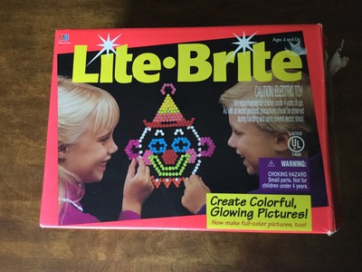 WORKING Vintage Lite Brite 1993 With 13 Peg Sheets and Directions ...