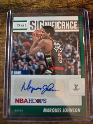 2021-22 NBA Hoops Marques Johnson Great SIGnificance Auto #GS-MJN Bucks ...