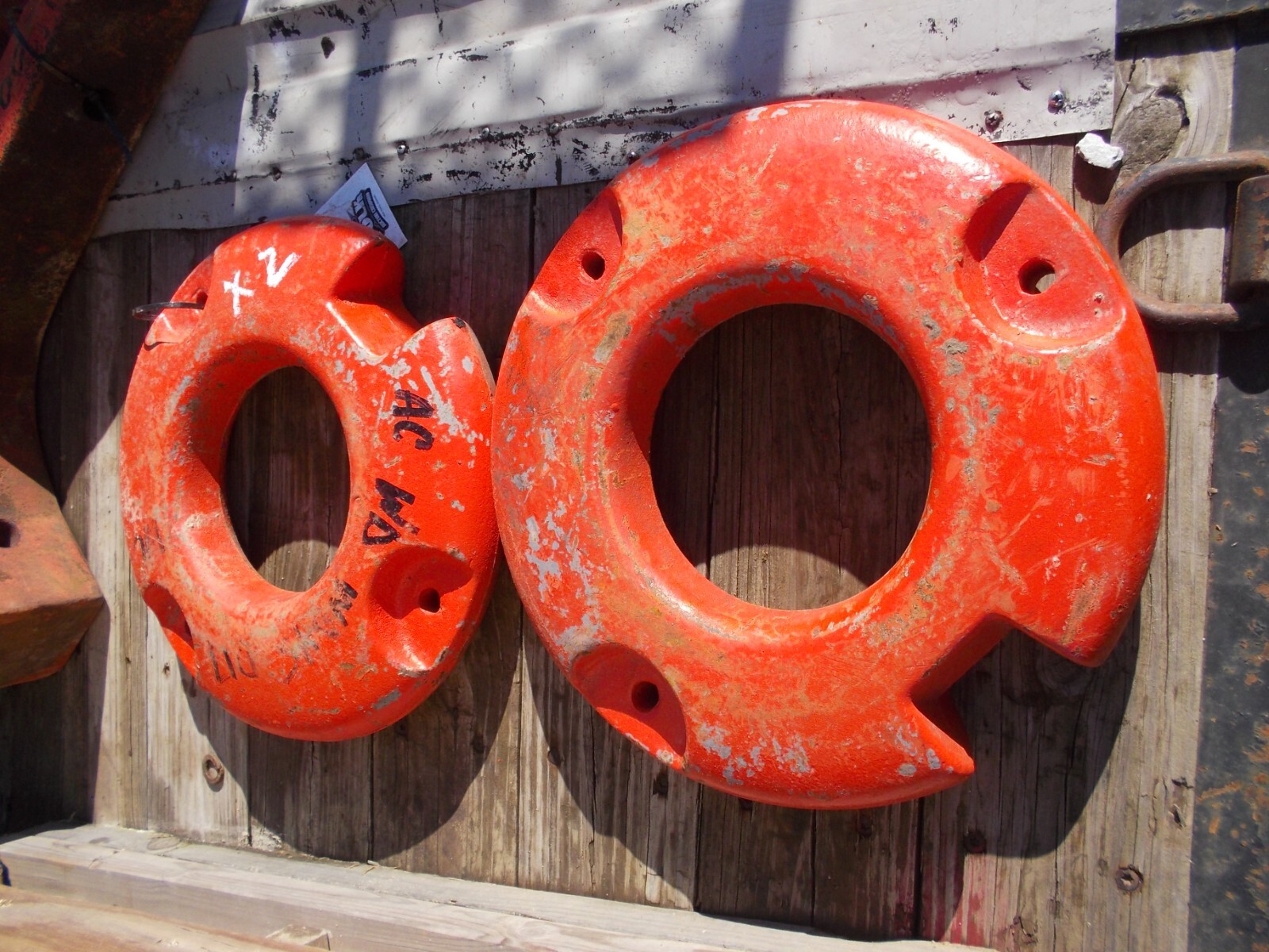 Allis Chalmers AC WD WD45 45 Tractor Original front wheel hub weights ...