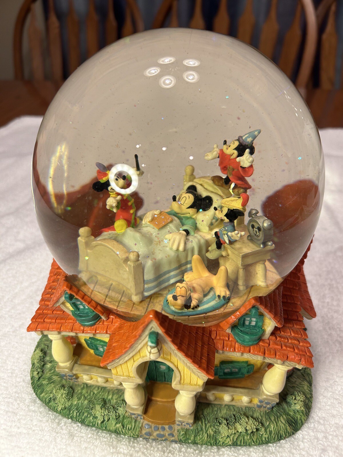 DISNEY MICKEY MOUSE DREAMING “WHEN YOU WISH UPON A STAR” MUSICAL SNOW ...