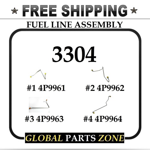 Caterpillar 3304 Fuel Line Kit #1-4 Set 4P9961 4P9962 4P9963 4P9964 WE ...