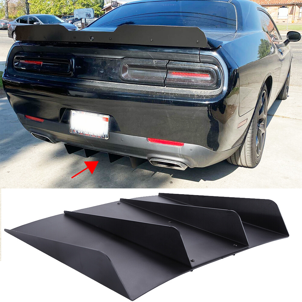 For Dodge challenger SRT SXT RT Rear Diffuser 4 Fins Splitter Bumper ...