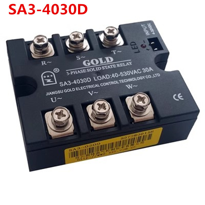 GOLD three-phase solid-state relay SA3-4030D DC-controlled AC 40-530VAC ...