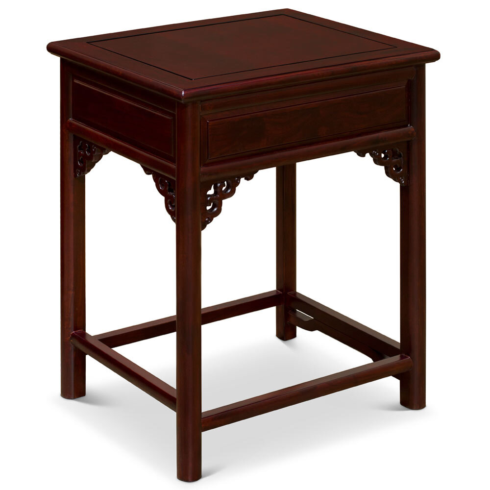 US Seller - Dark Cherry Longevity Elmwood Chinese Ming End Table | eBay