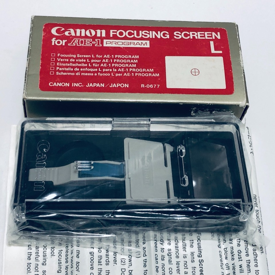 🍙RARE, Unused w/Box🍙Canon Focusing Screen type L for AE-1 Program from ...