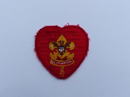 Used 1960's Vintage LIFE SCOUT Rank Boy Scout BSA Heart Shaped Patch ...
