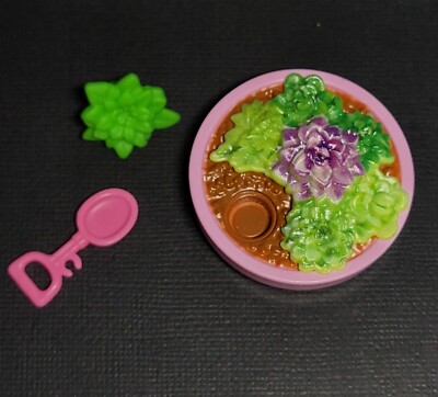 MATTEL HOUSE PLANTER POT & SHOVEL DECOR SET BARBIE ACCESSORY MINIS ...