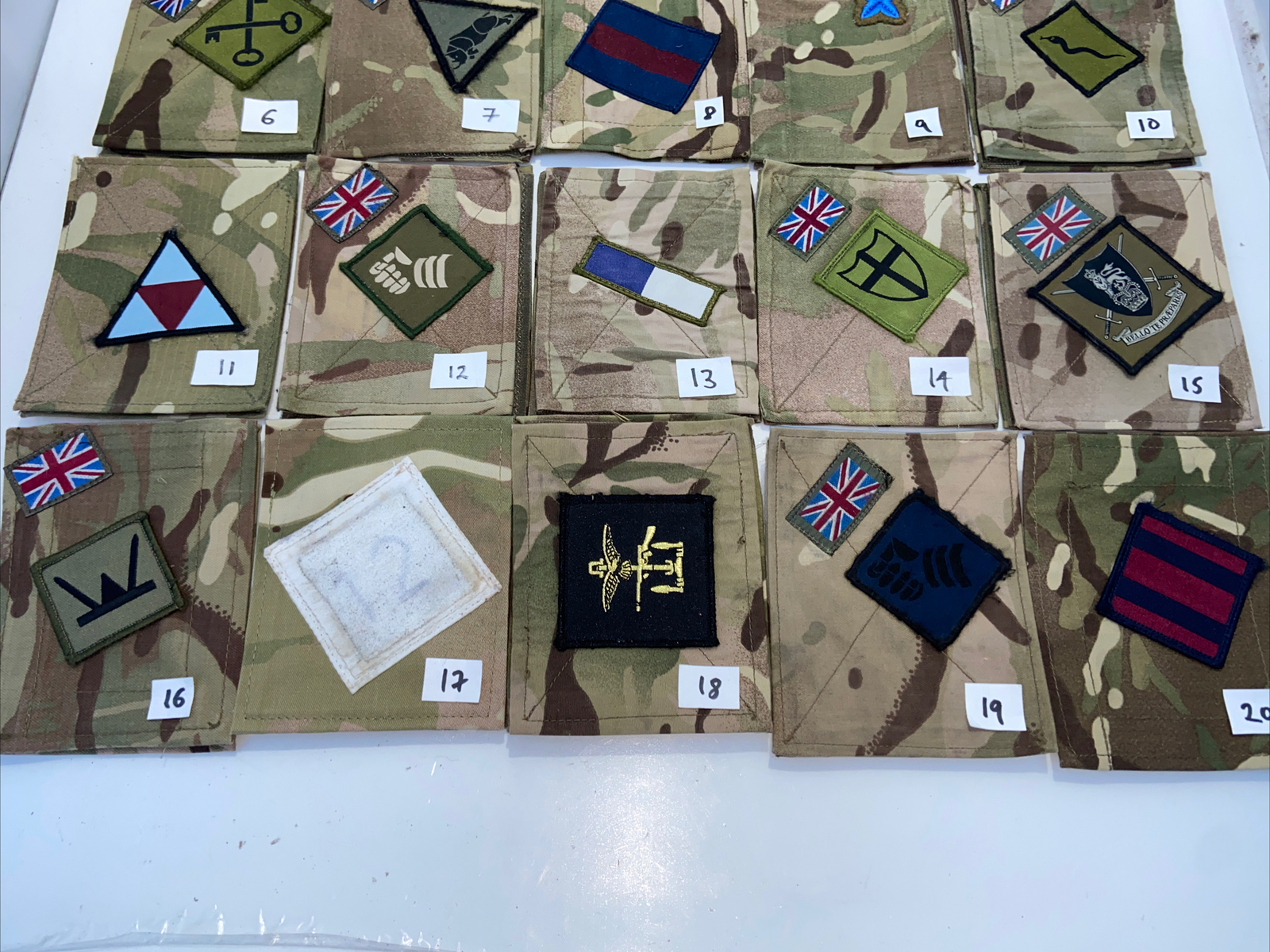 X2 MTP British Army Issued Blank Blanking Patches UBACS/PCS Regiment ...