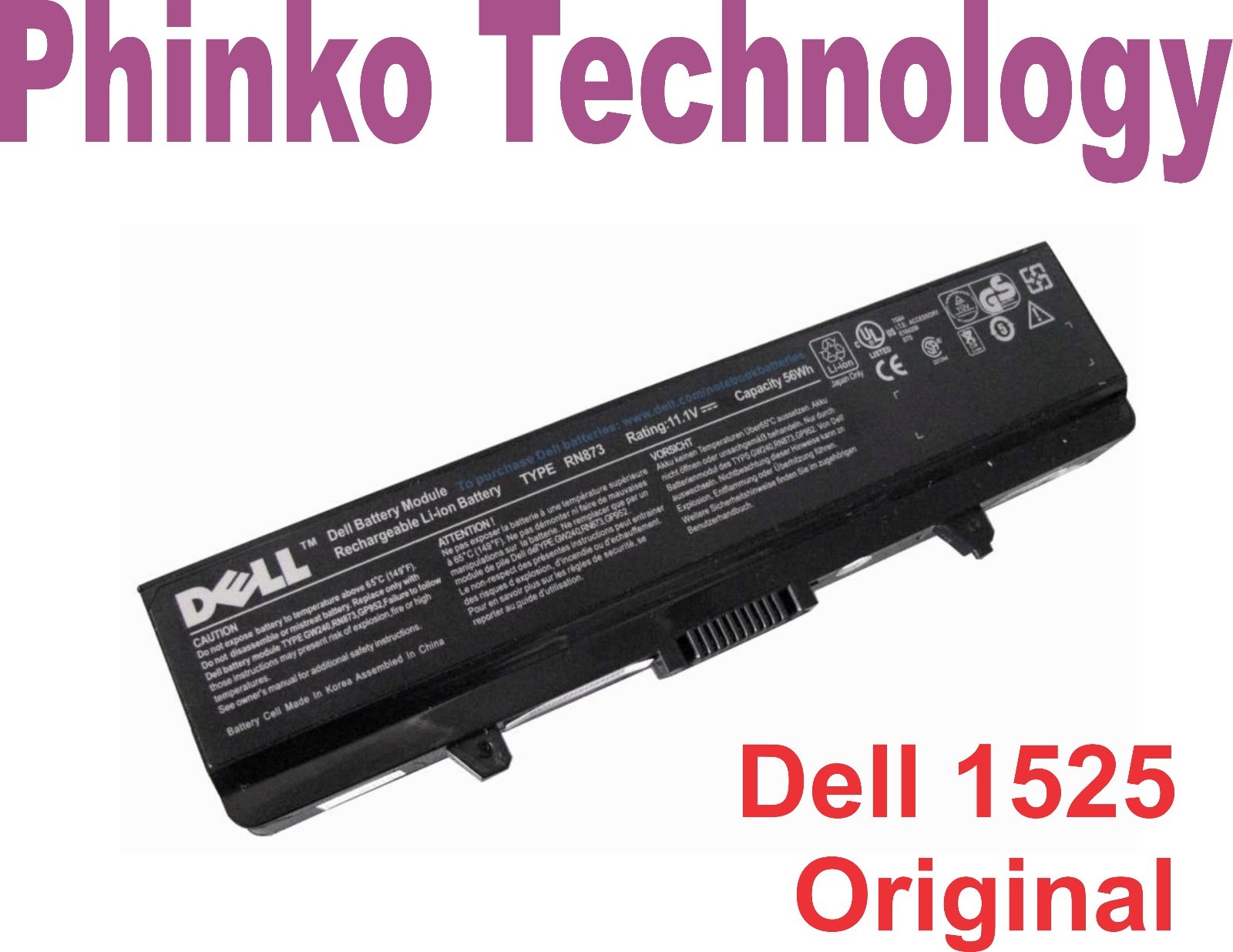 New GENUINE Original Battery For Dell Inspiron 1526 1545 1525 X284G ...
