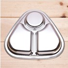 Stainless Steel Food Snack Tray Hygienic Lunch Trays Triangle Plate ...