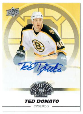 2023-24 UPPER DECK BOSTON BRUINS CENTENNIAL AUTOGRAPH GROUP C TED ...