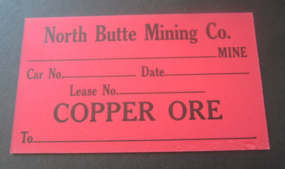 Old Vintage - NORTH BUTTE MINING Co. - COPPER ORE - Montana - TRAIN ...