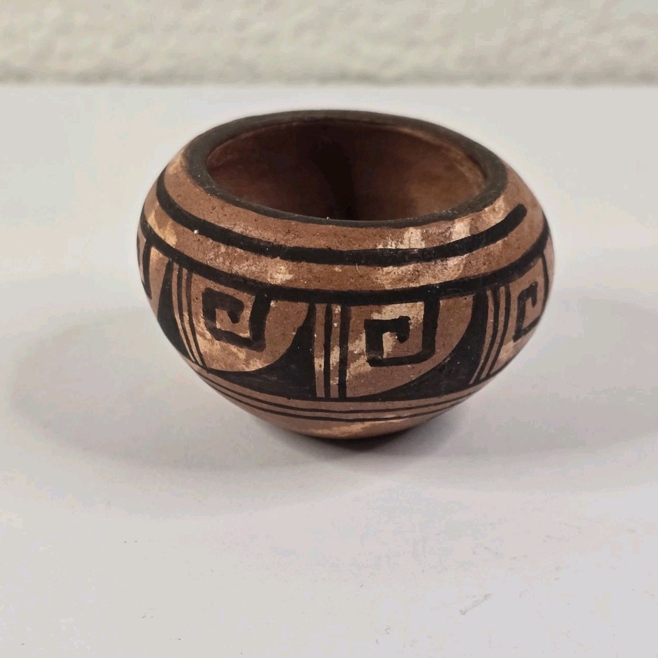Miniature Signed Hopi Redware Pottery Bowl – 2.25” – Hand-Coiled Pot ...