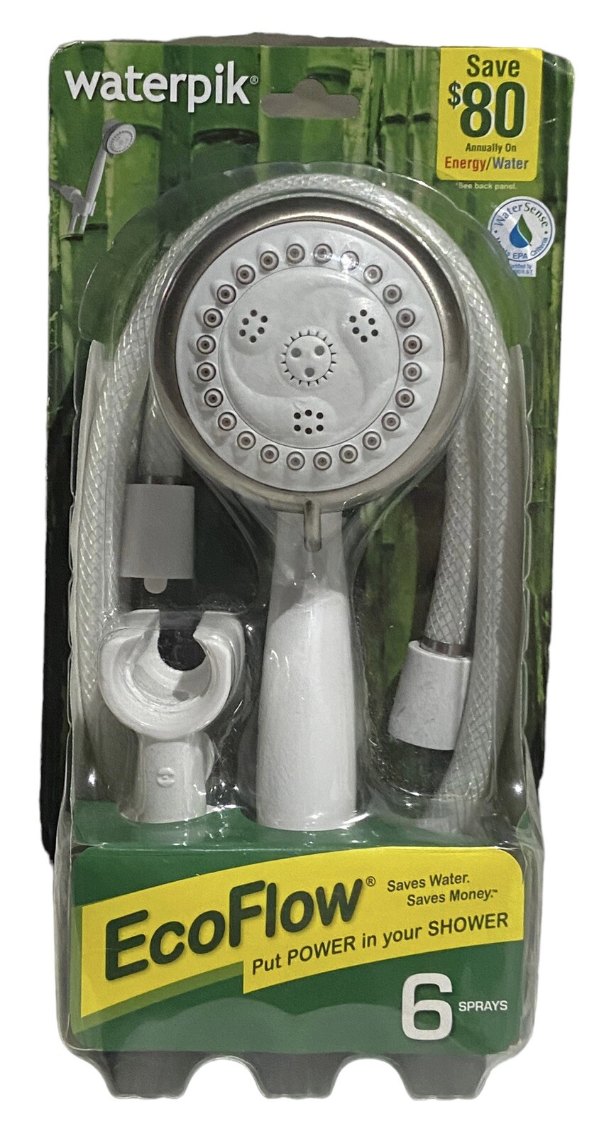 Waterpik Handheld Shower Head Eco Flow Low Flow Water Saving Shower 1.8 ...