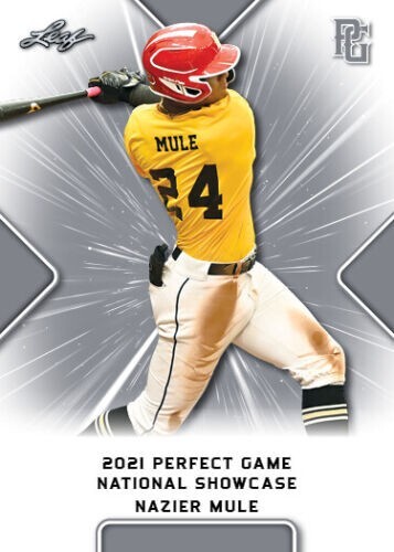 "MINT" NAZIER MULE 2021 LEAF PERFECT GAME ALL-AMERICAN ROOKIE CARD #78 ...