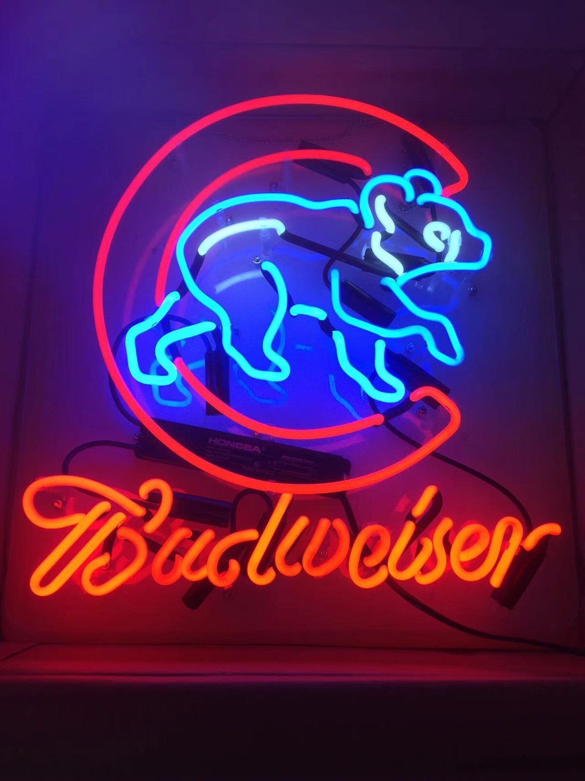 17"x17" New Chicago Cubs Bvd Neon Sign Real Glass Handmade Sign ...