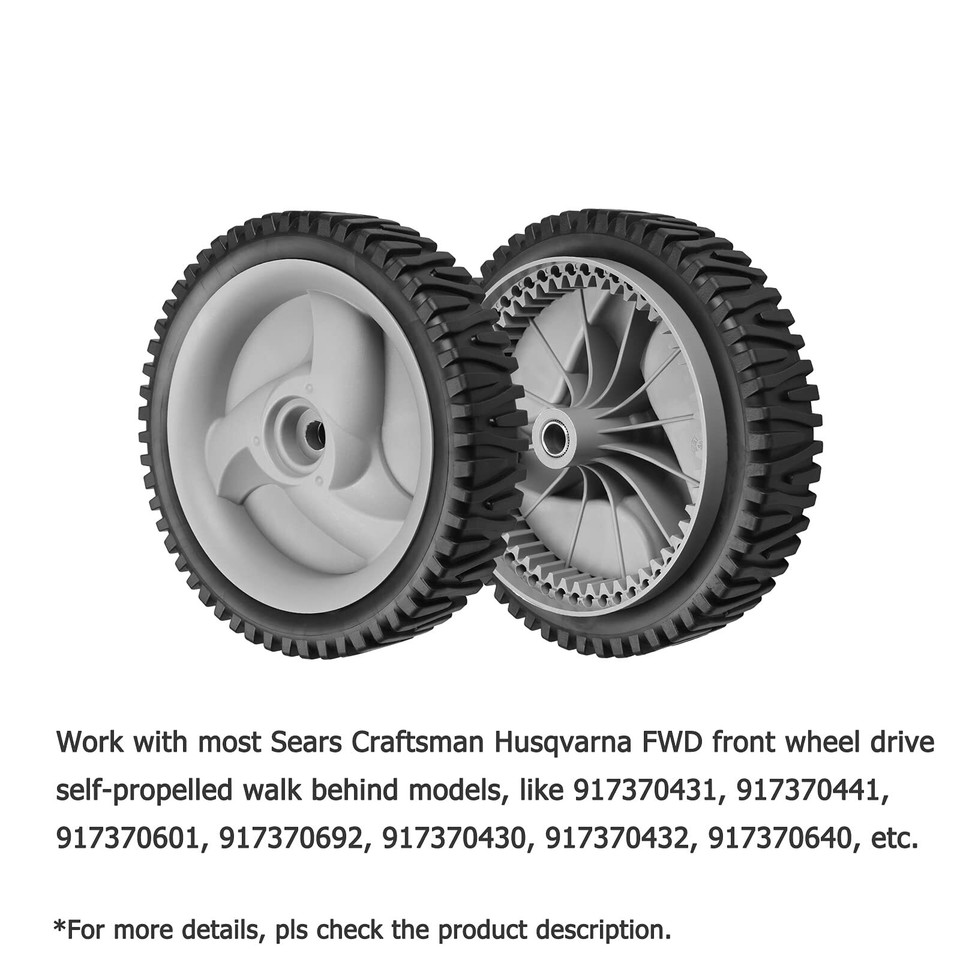 Craftsman Mower Front Wheels Drive Tires 2 Pack Replaces 194231X427 | eBay