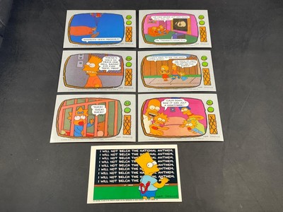 7 CARD 1990 TOPPS THE SIMPSONS BASE & STICKER SET-BUILER LOT | eBay
